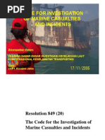 Marine Casualty Investigation Code | PDF | Ships | Information