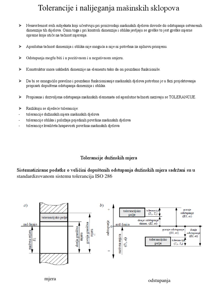 Tolerancije Mjera | PDF