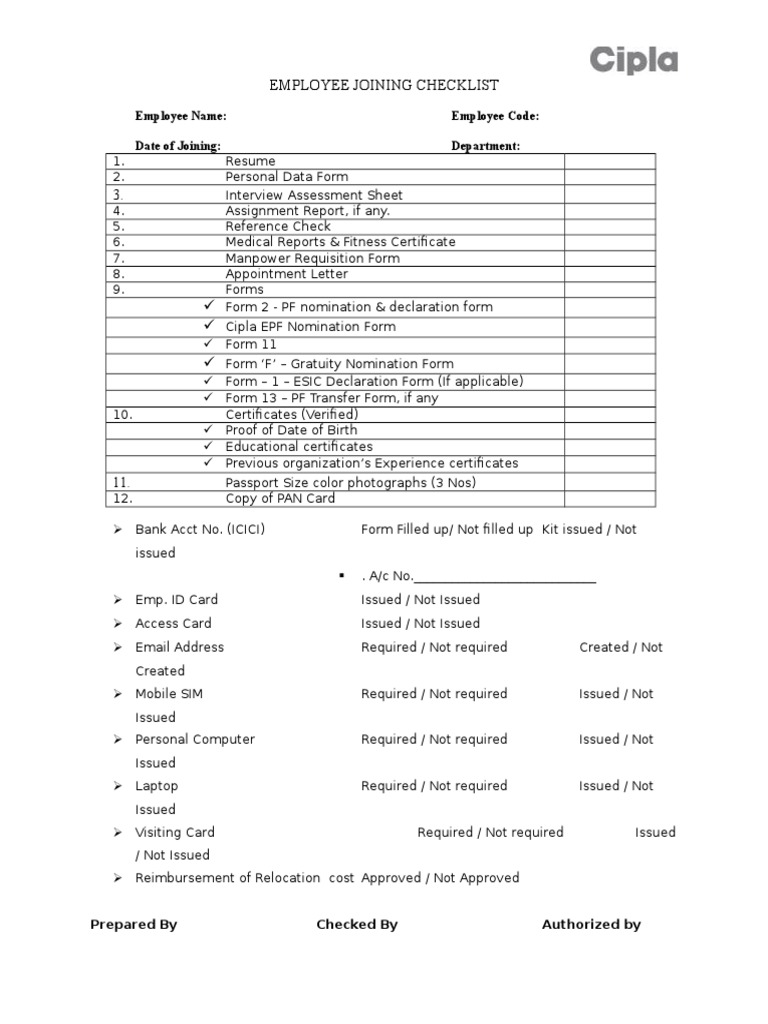 A Comprehensive New Employee Onboarding Checklist | PDF