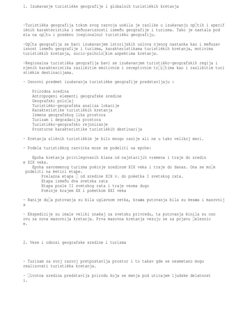 Geografija - Odgovori Na Ispitna Pitanja | PDF