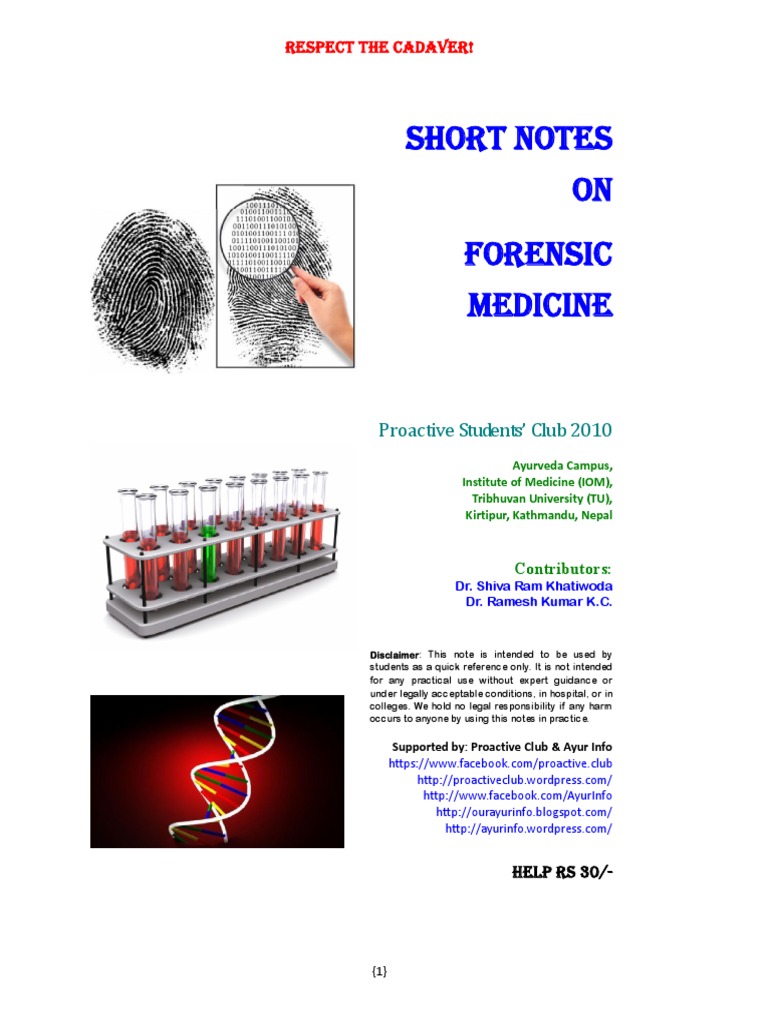 Forensic Medicine Short Notes PDF | PDF | Burn | Rape