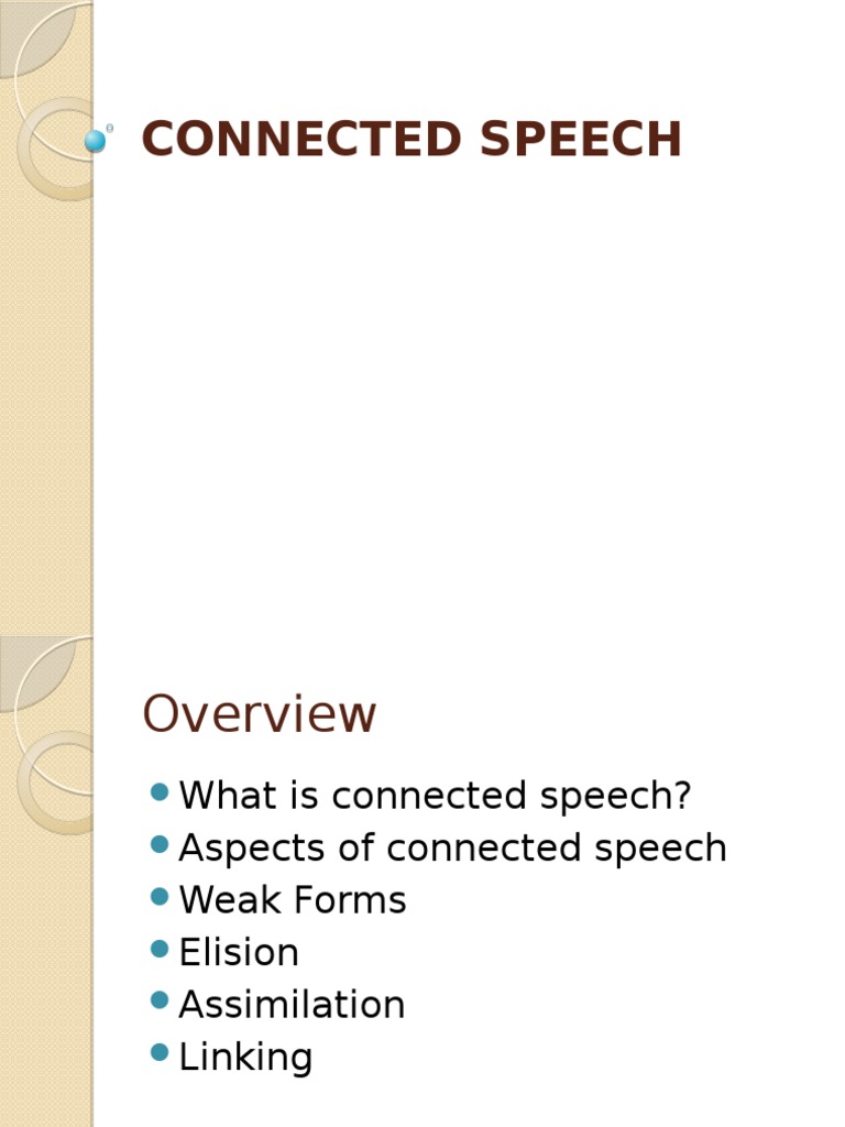 Connected Speech