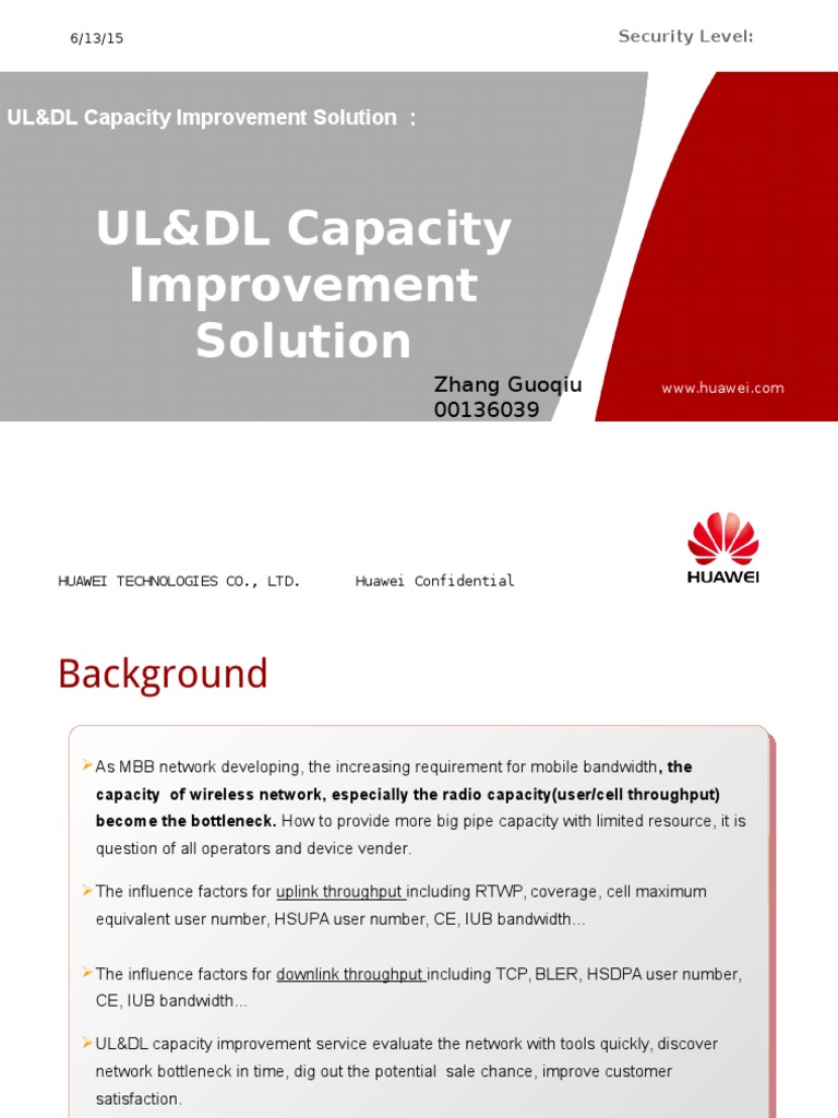 UMTS UL&DL Capacity Improvement Solution V1R2.0-LAST | PDF | High Speed ...