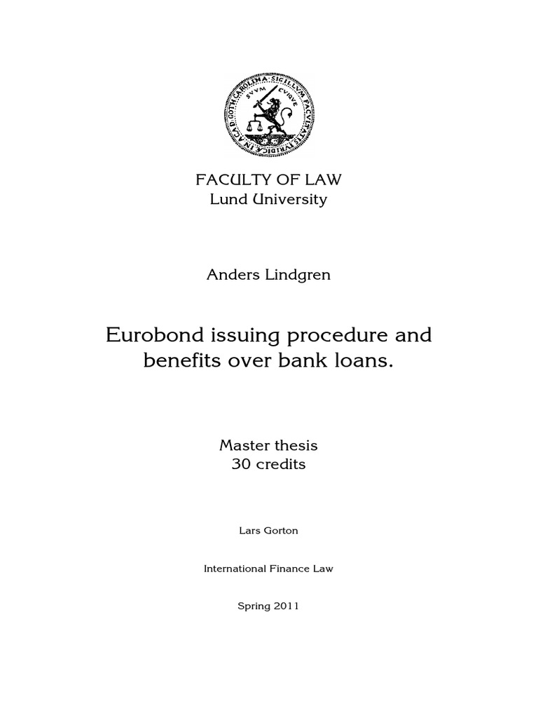 Anders Lindgren | PDF | Bonds (Finance) | Financial Markets