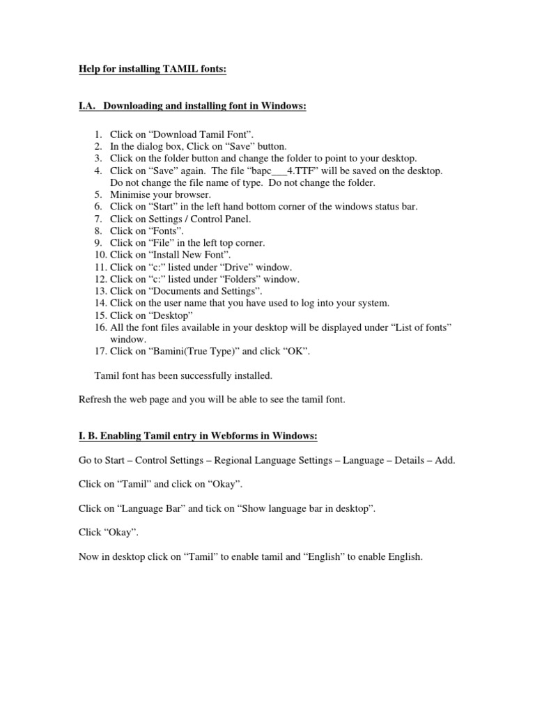Help Font Installation | PDF