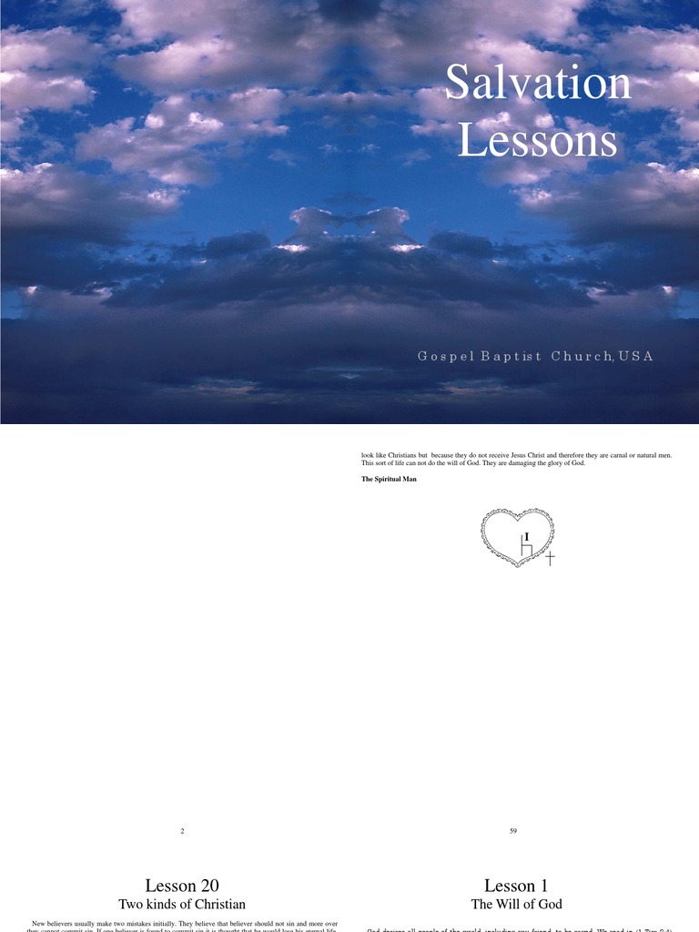Salvation Lesson 1-20 Ver1a | PDF | Eternal Life (Christianity) | Grace ...