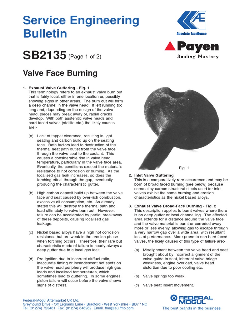 Valve Face Burning | PDF | Combustion | Leak