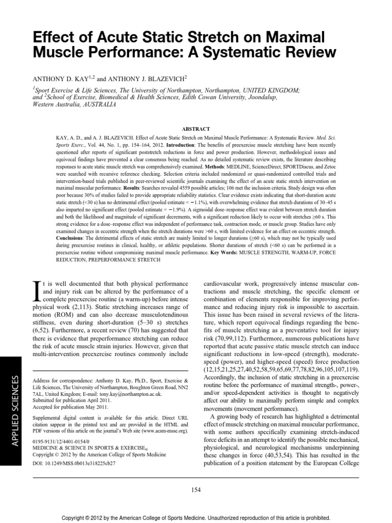 Acute Stretch | PDF