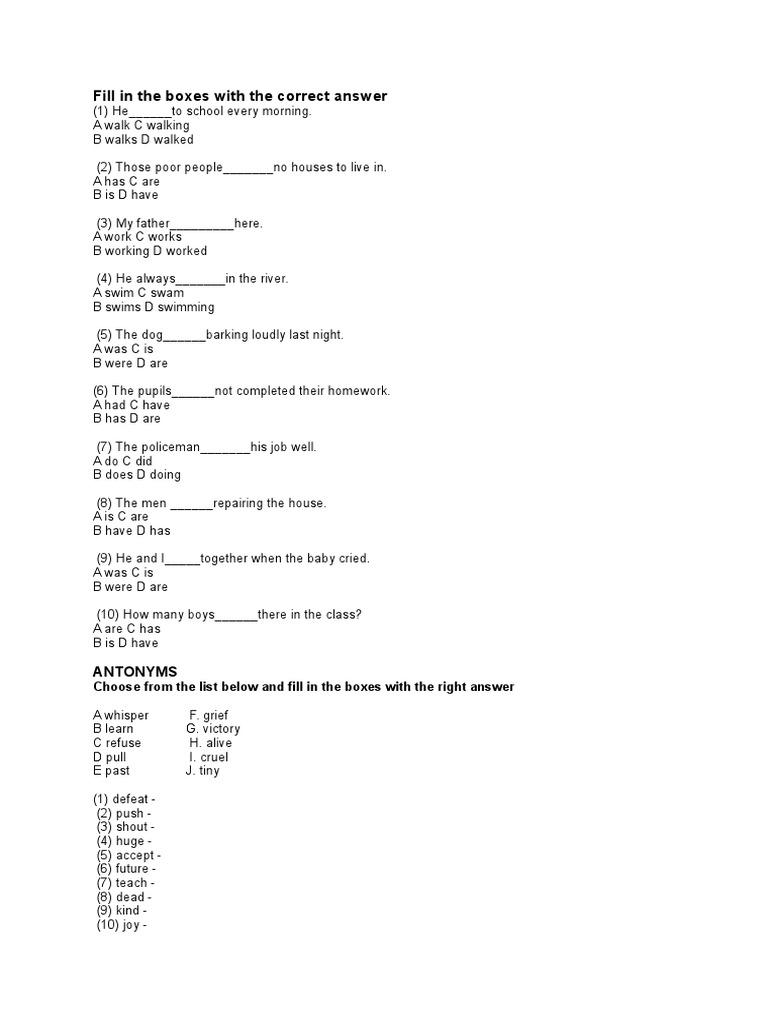 Standard 5 English | PDF