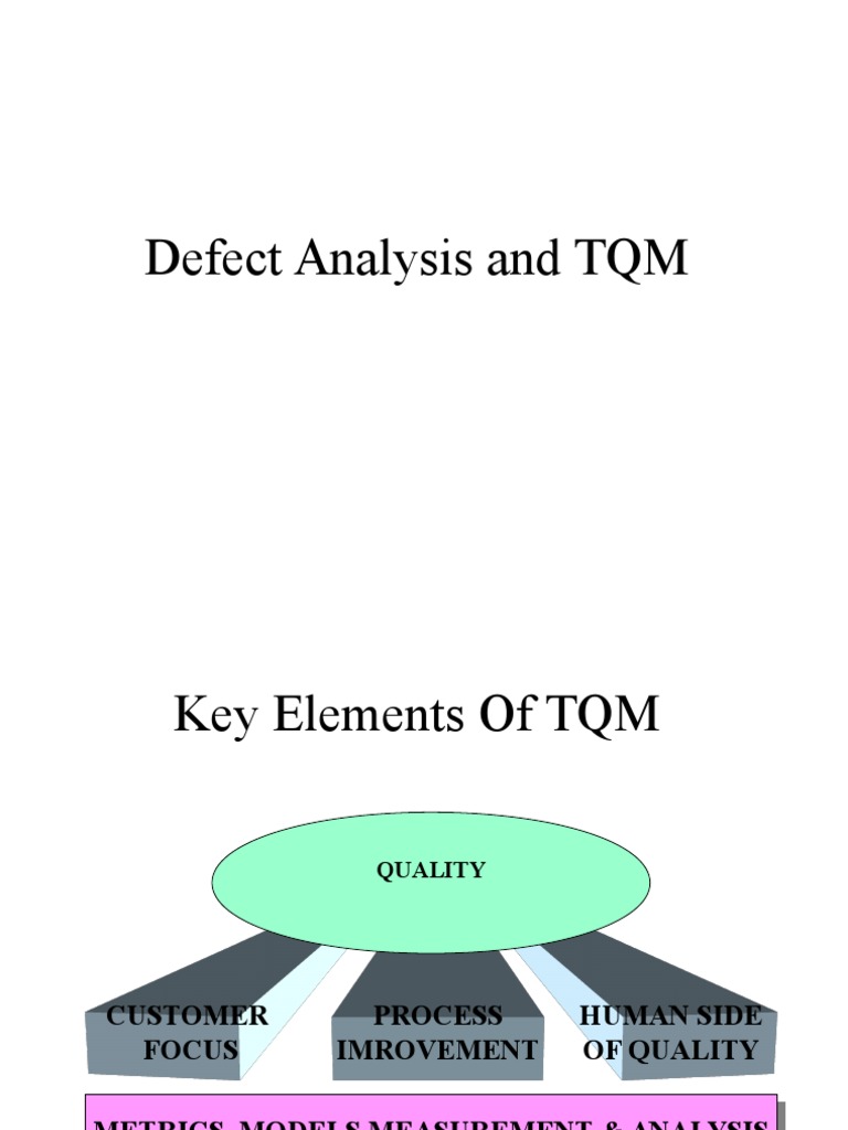 Defect Analysis in Total Quality Management | PDF | Quality (Business ...