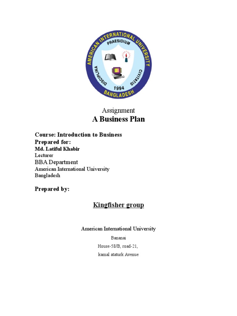 A Business Plan: Assignment | PDF | Expense | Business Process