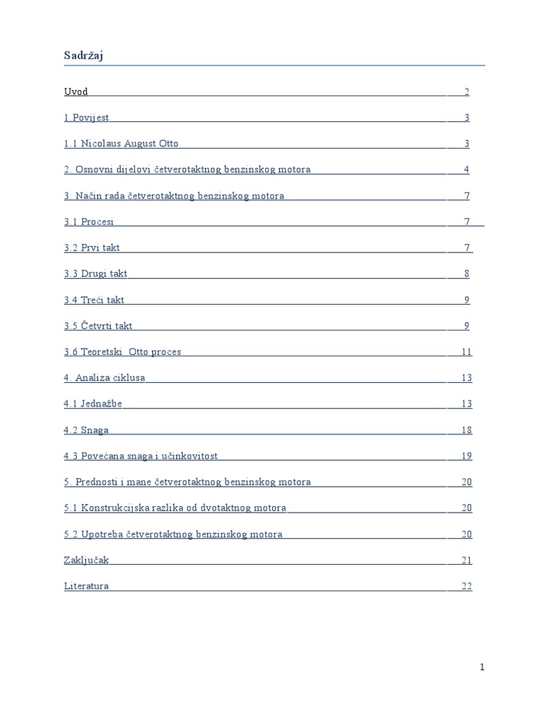 Četverotaktni Benzinski Motori | PDF