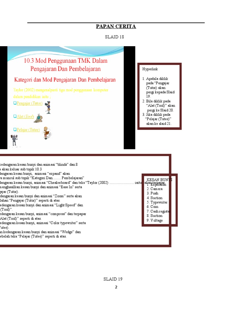 Contoh Papan Cerita TMK | PDF