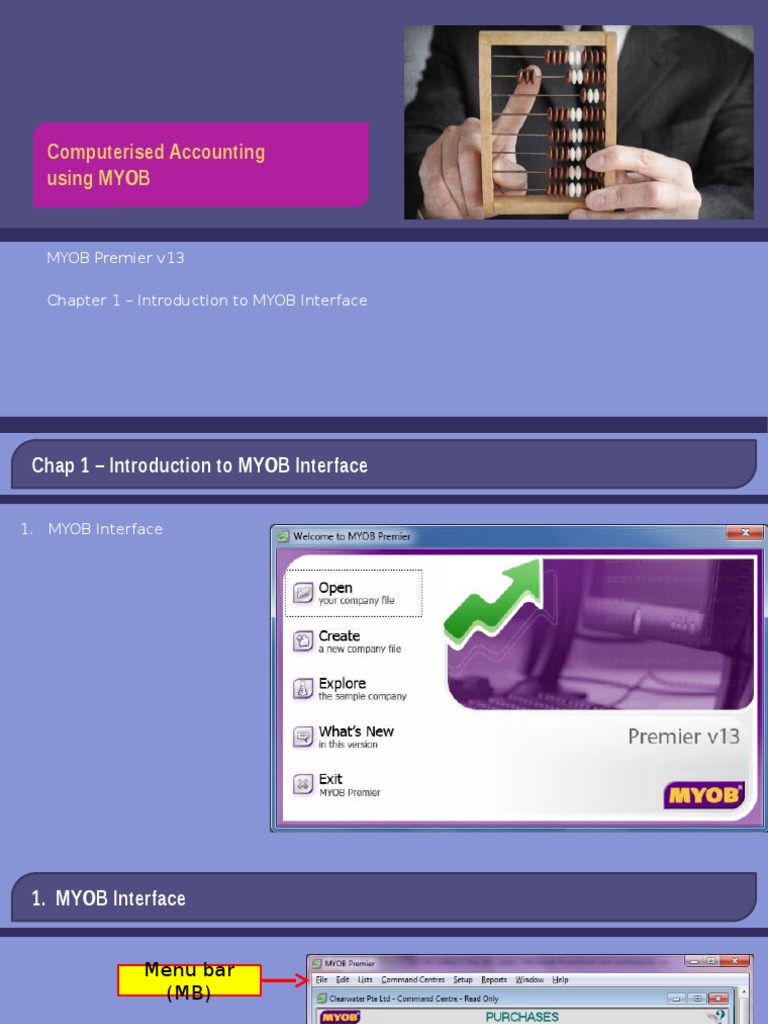 Chap 01 - Introduction To MYOB Interface | PDF