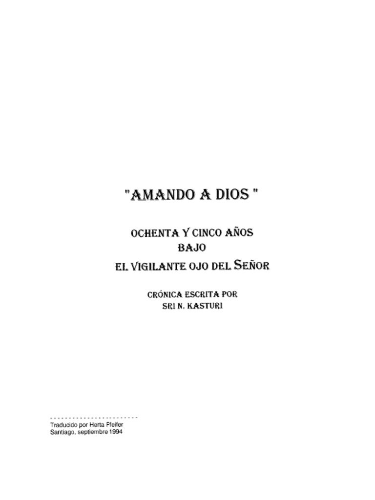 Amando A Dios | PDF