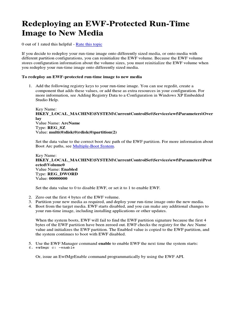 EWF Redeployment for New Media | PDF