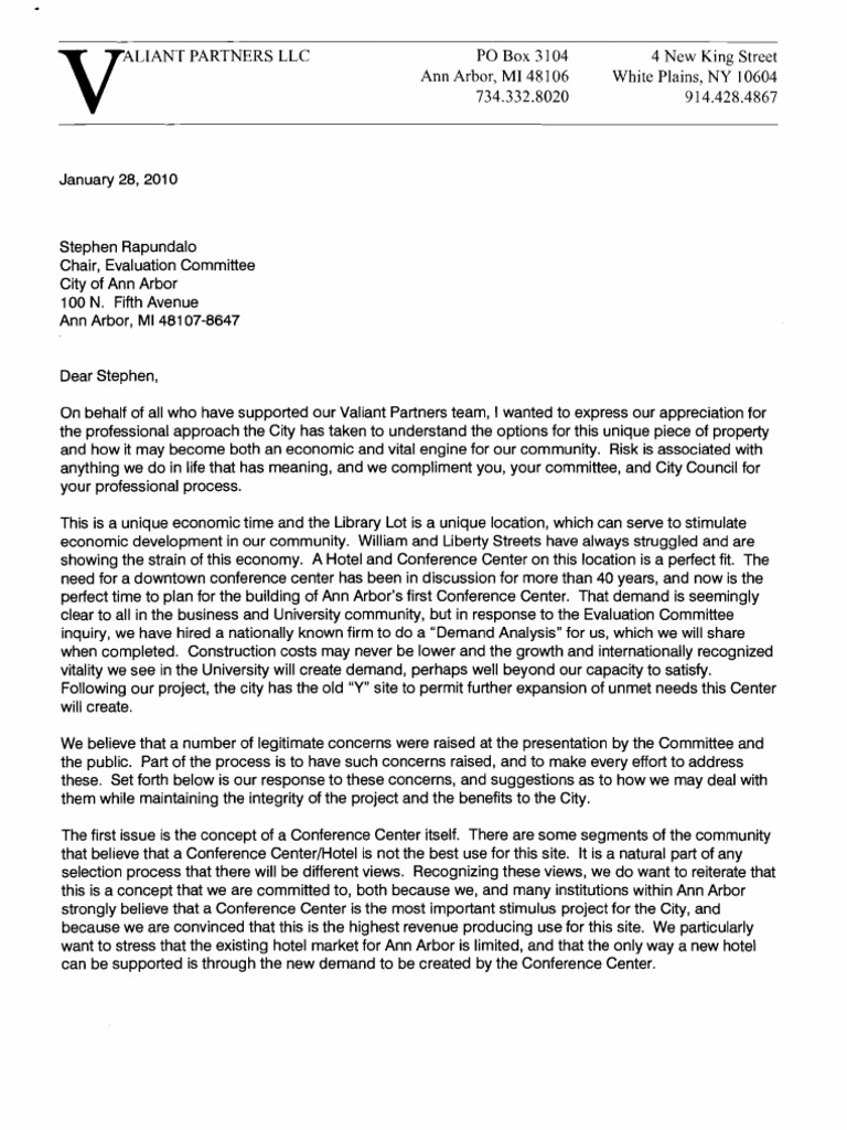 Valiant Letter 012910 | PDF | Bonds (Finance) | Taxes