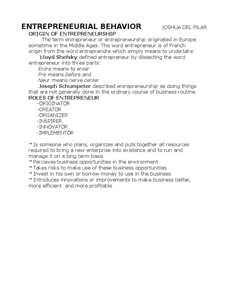 Entrepreneurial Behavior | Download Free PDF | Entrepreneurship ...