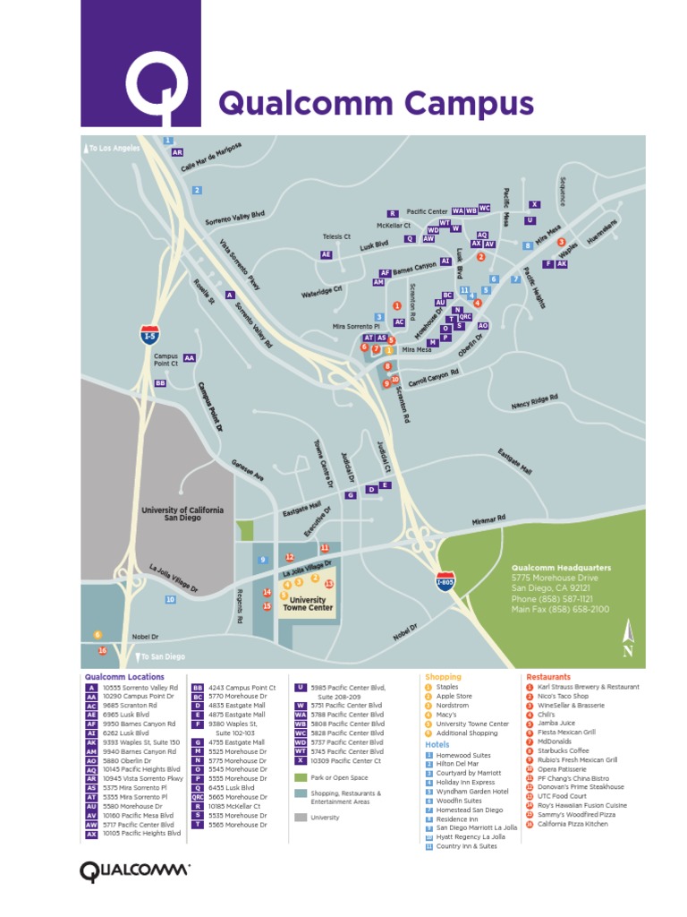Qualcomm San Diego Map