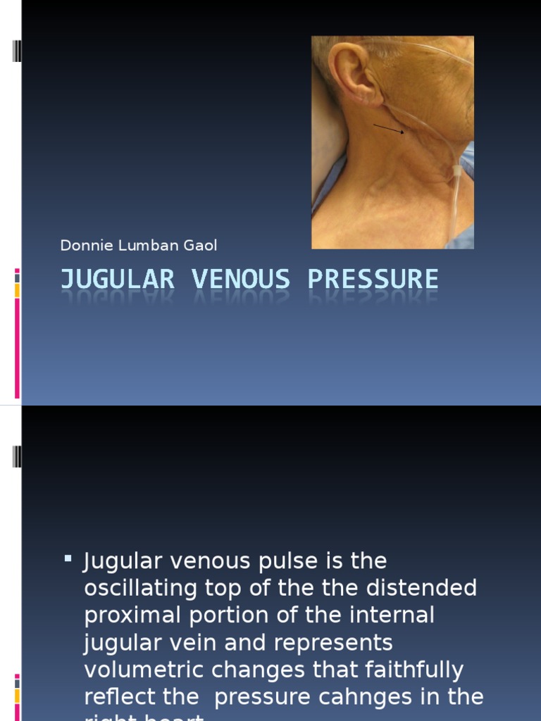 Jugular Venous Pressure Examination Guide | PDF | Atrium (Heart) | Vein