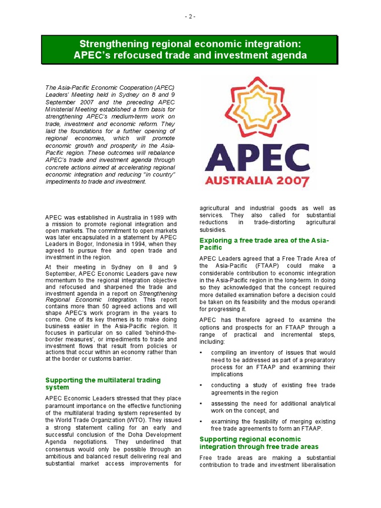 Apec | PDF | Asia Pacific Economic Cooperation | Economies