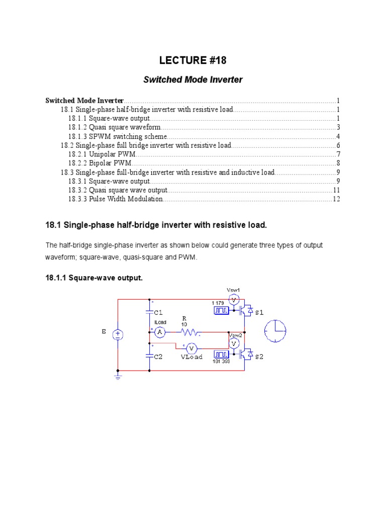 Lecture 18 | PDF | Power Inverter | Electrical Engineering