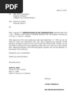 Letter Request For A DAR CLEARANCE | PDF | Business