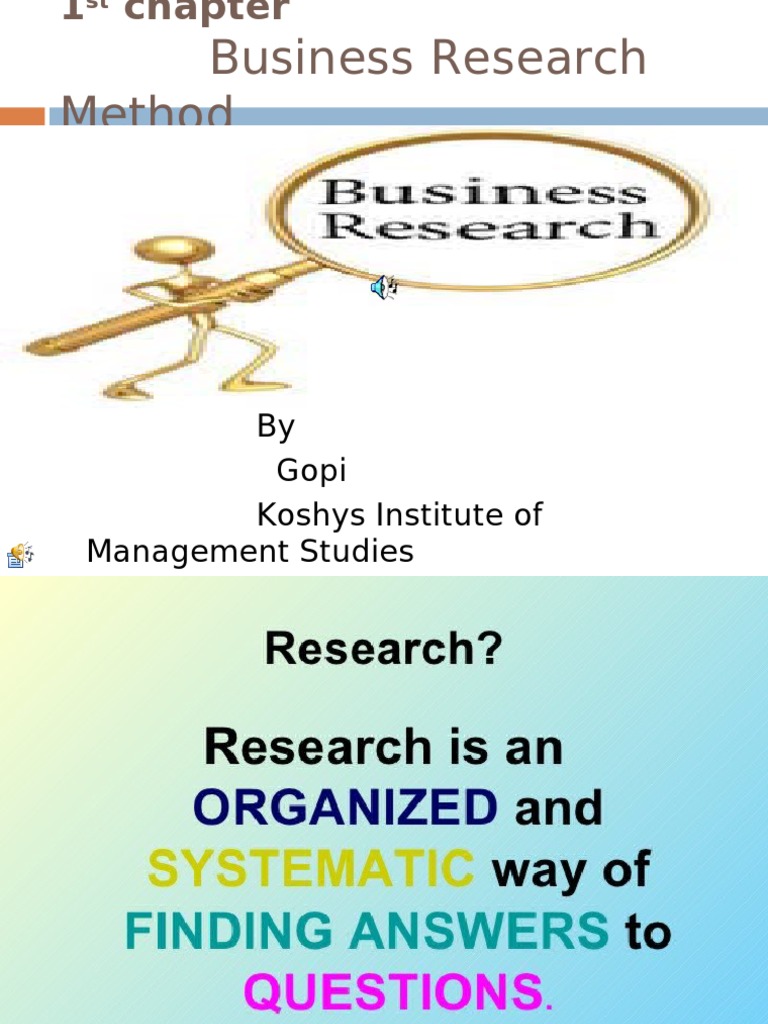 1st Chapter Business Research Methods Modified | PDF | Hypothesis ...