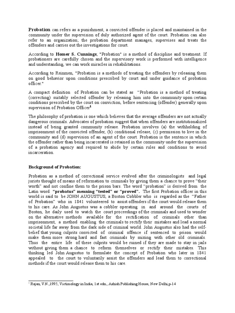 Probation and Parole Assignment | PDF | Probation | Parole