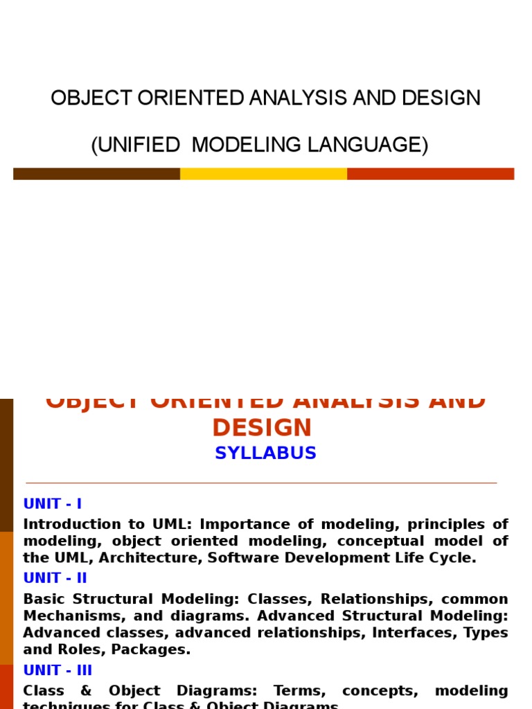 Ooad Unit1 Pdf Class Computer Programming Unified Modeling Language