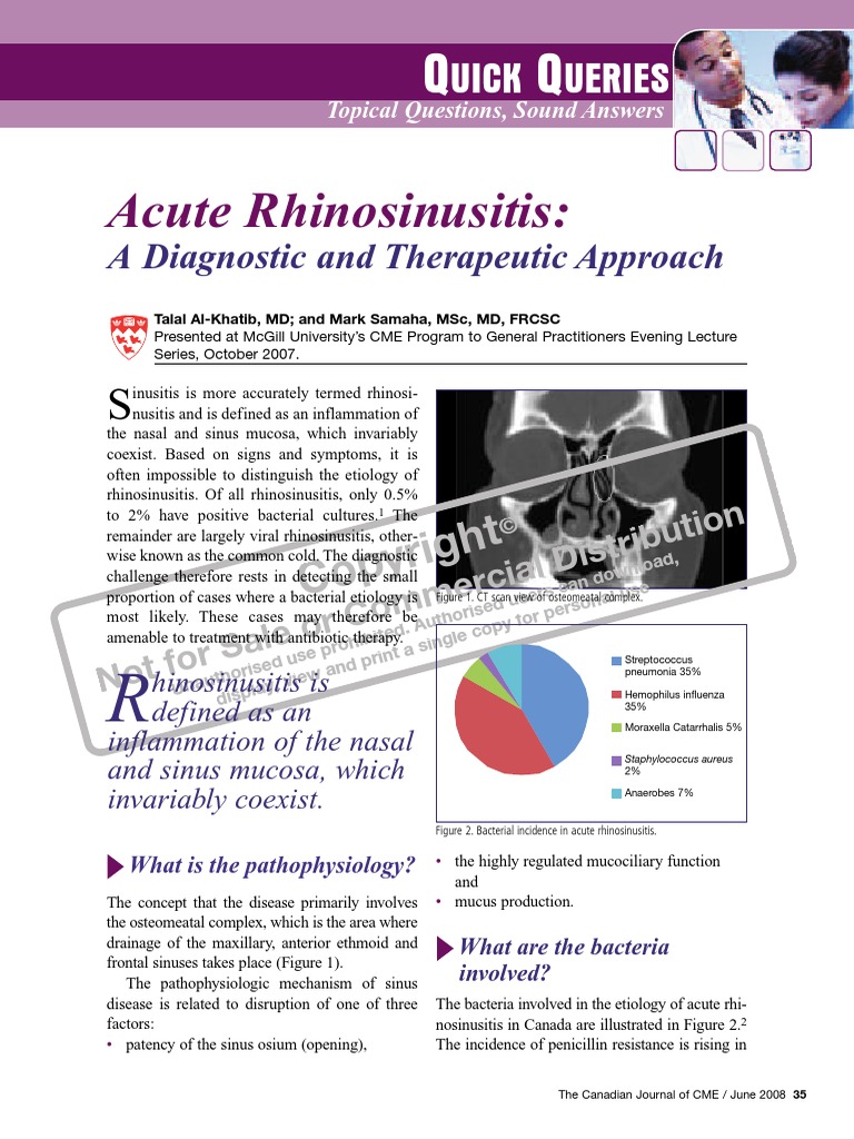 035 Quick Queries Acute Rhinosinusitis | PDF | Medicine | Clinical Medicine