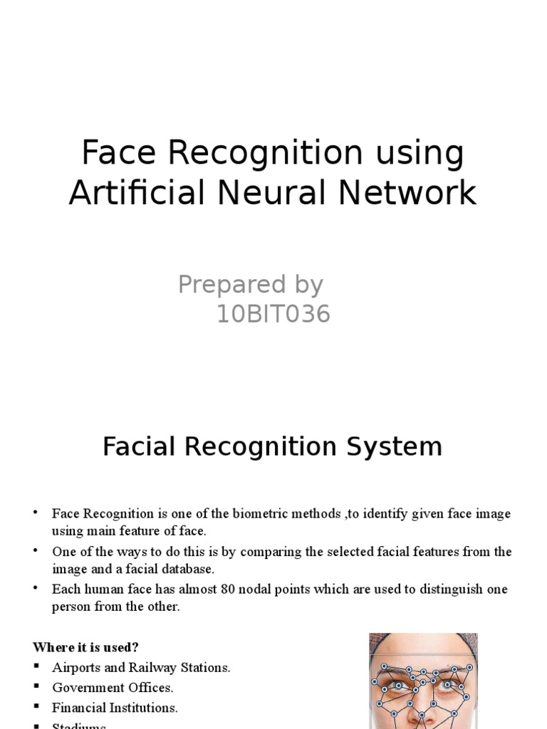 Neural Networks for Face Recognition | PDF | Artificial Neural Network ...