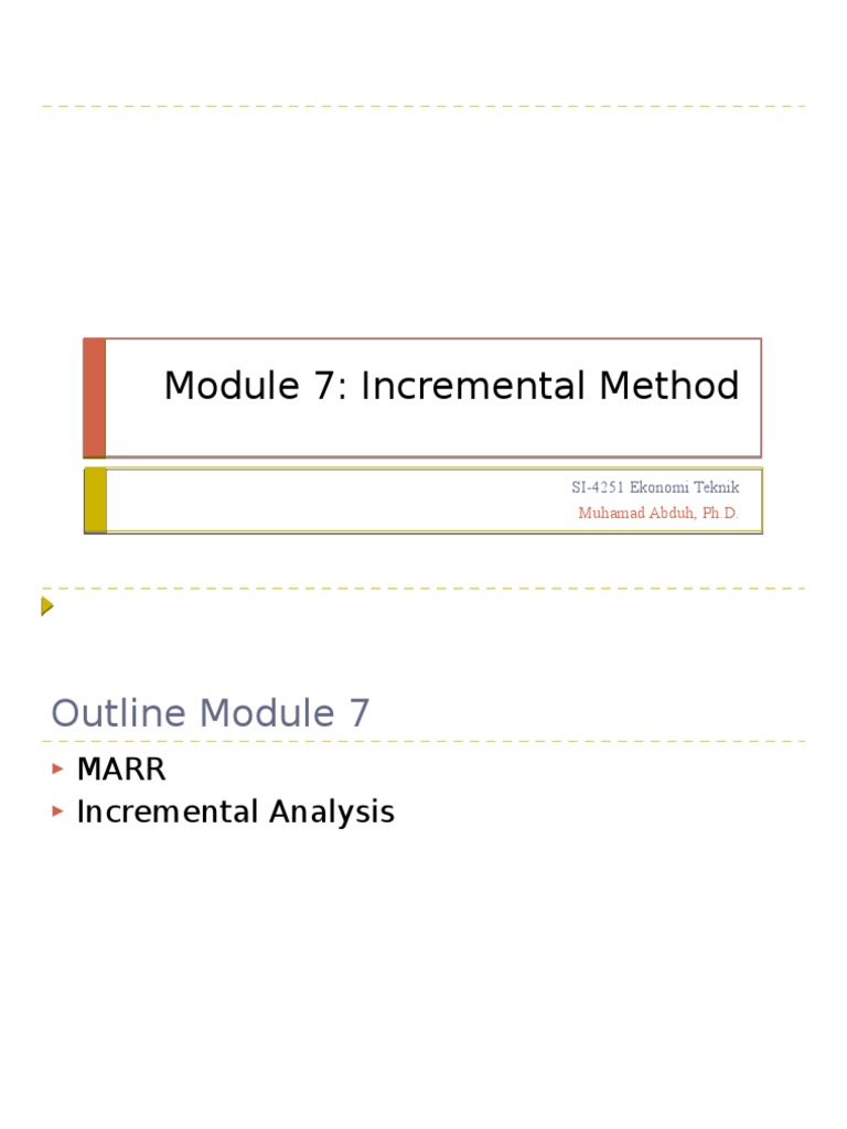 Module 7 Incremental Method | PDF | Cost Of Capital | Financial Capital