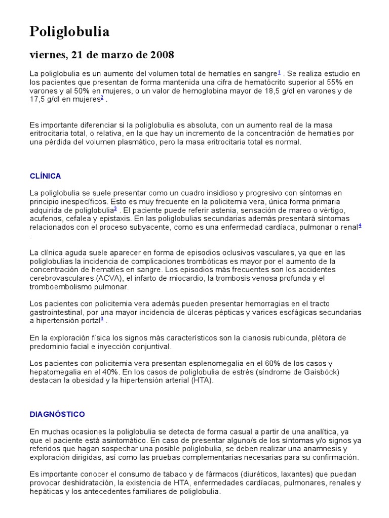 Poliglobulia OJO | PDF | Sistema respiratorio | Respiración