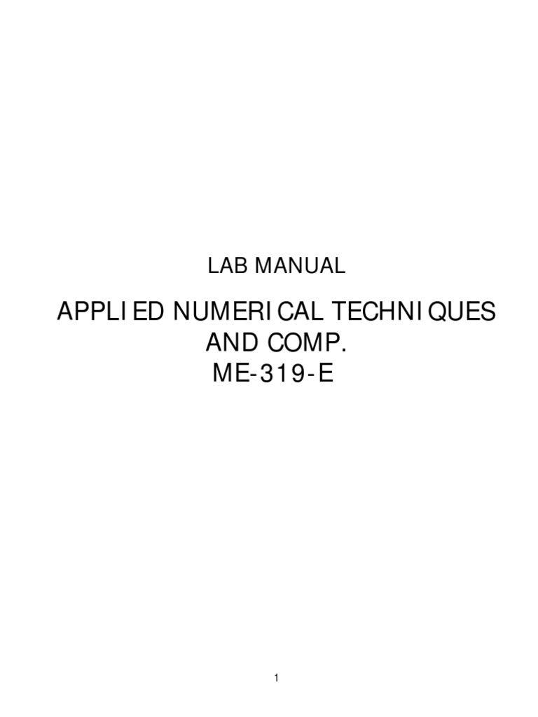CML Lab Manual | PDF | Numerical Analysis | Equations