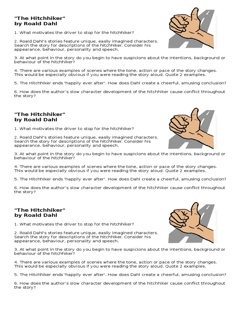 Analysis of Roald Dahl's "The Hitchhiker" | PDF | Language Arts ...