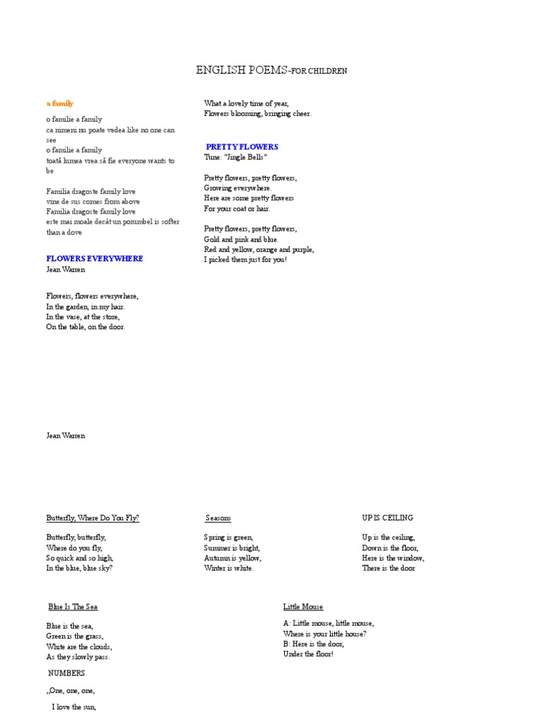 Children's Poems Collection | PDF