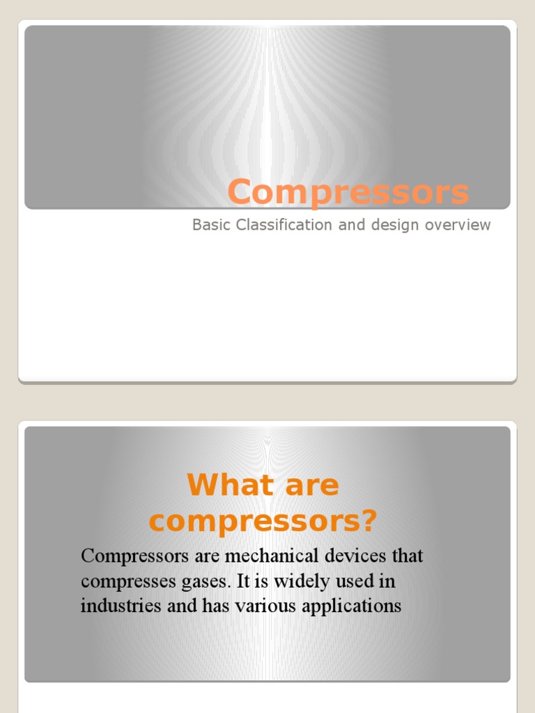 Compressor Types | PDF | Gas Compressor | Pump