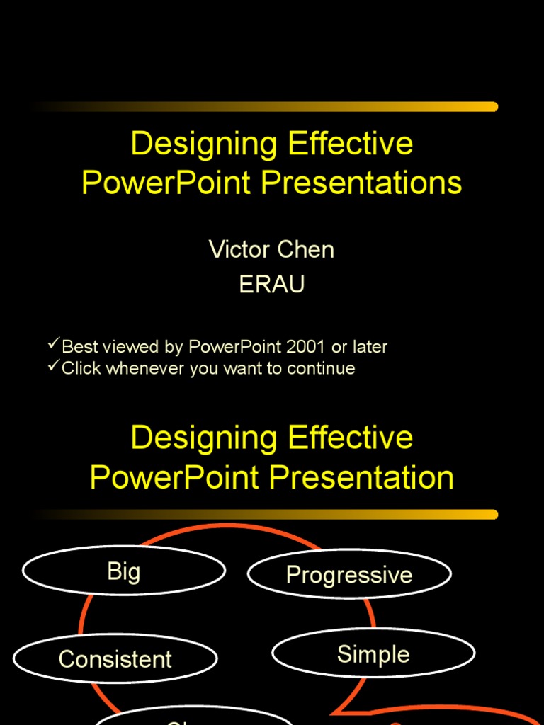 Designing Effective Powerpoint Presentations Victor Chen Erau Pdf