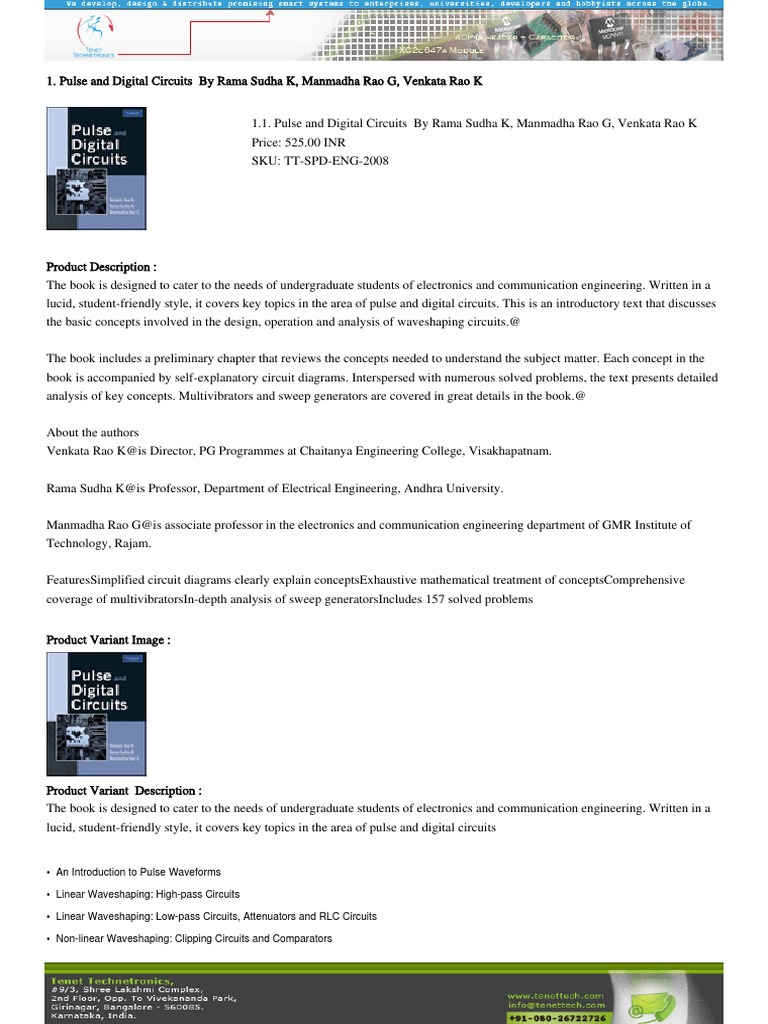 Pulse and Digital Circuits Overview | PDF | Digital Electronics ...