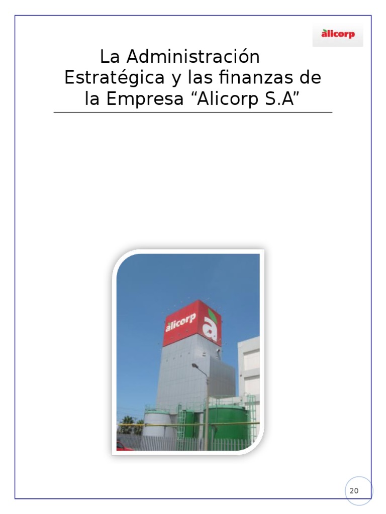 Análisis Financiero de Alicorp S.A. | PDF | Rentabilidad sobre recursos propios | Deuda