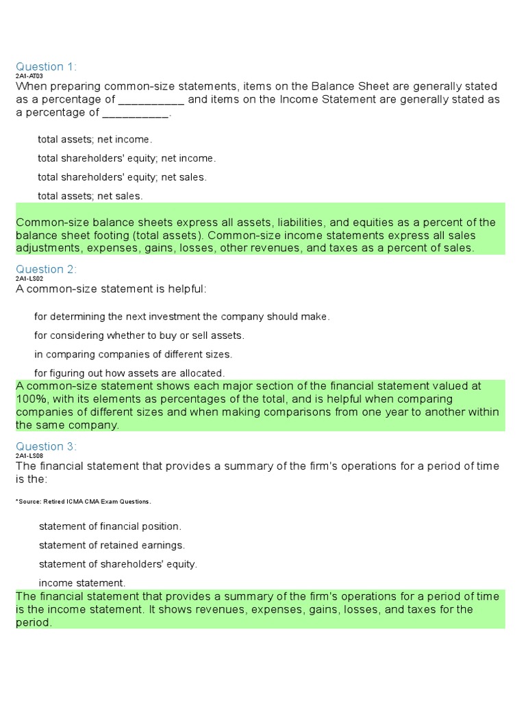 Basic Financial Statements Analysis Done | PDF | Cash Flow Statement ...