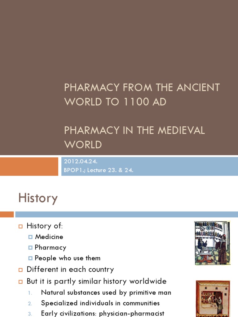 History of Pharmacy and Drug Making | PDF | Pharmacy | Medicine