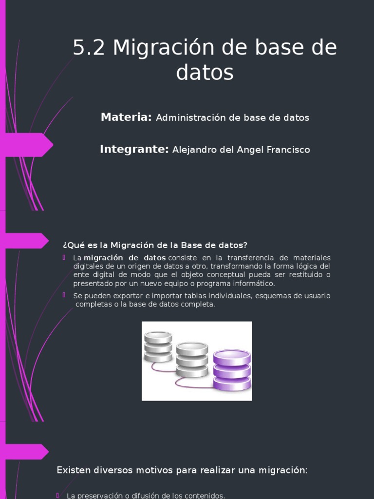 Migracion de base de datos | Software | Tecnología digital Migracion de base de datos | Software | Tecnología digital