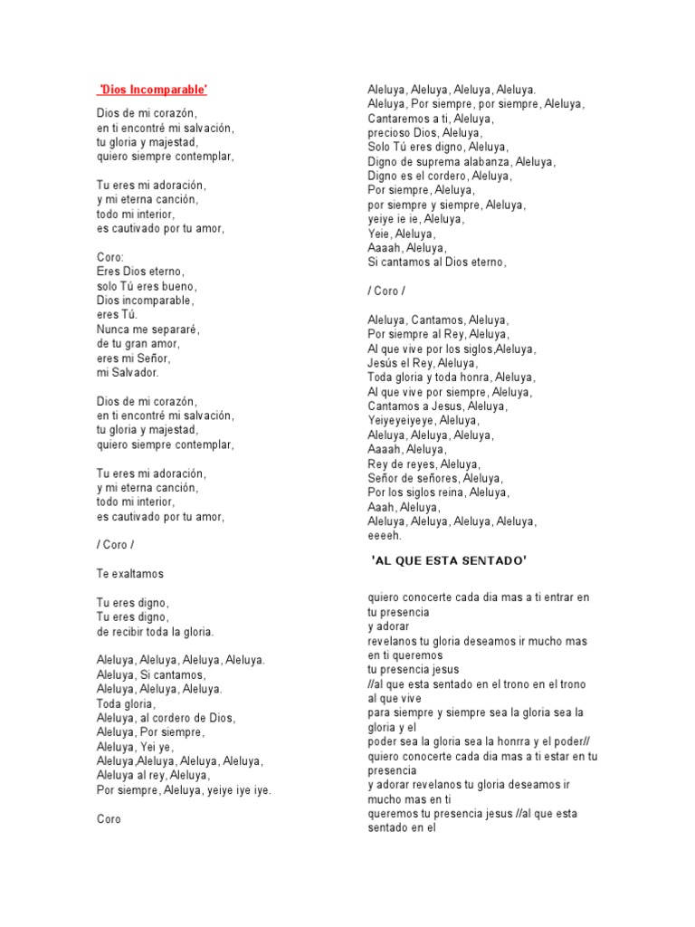 Dios Incomparable | PDF | Dios | Biblia