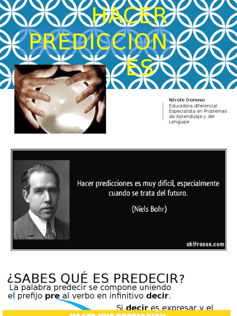 Hacer Predicciones. estrategia de comprensión lectora