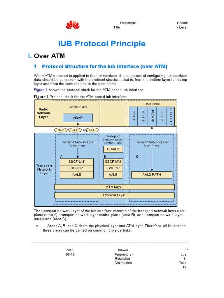 Protocol Structure For The Iub Interface | PDF | Asynchronous Transfer ...