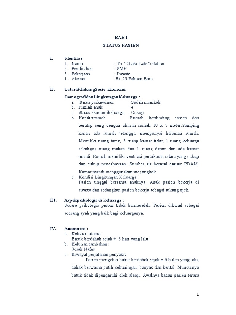 Kasus Bronkitis Kronis | PDF