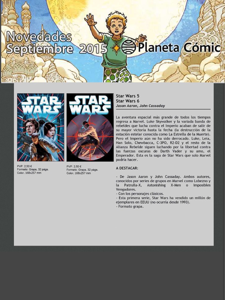 Avance Provisional Planeta Comic Septiembre 2015 | PDF | esfera del ...