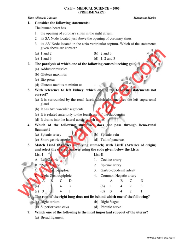 Medical Science Objective Questions Part 1 | PDF | Ribosome | Anatomy